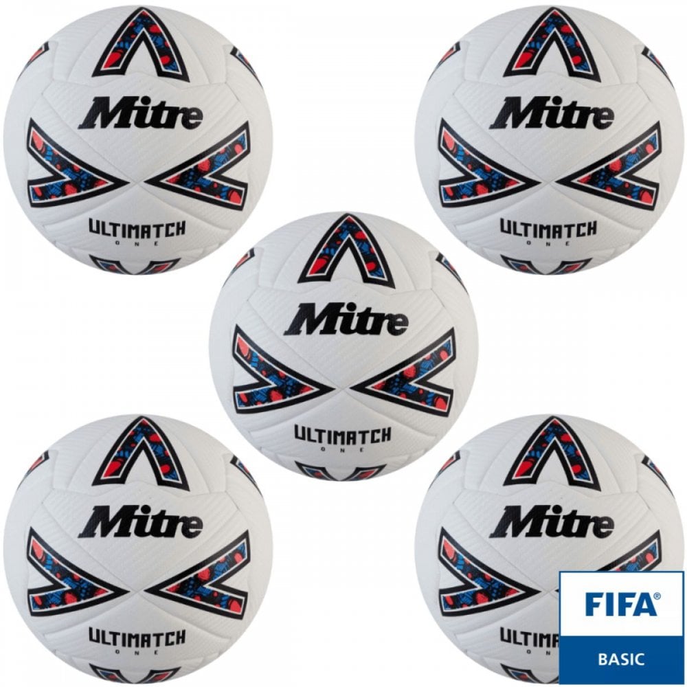 Mitre 5 Pack Ultimatch One Match Ball - BMC Sports