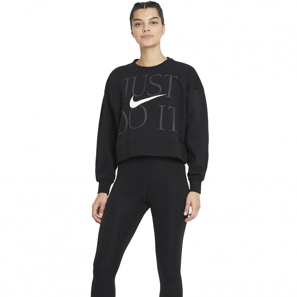 Womens Dri-FIT Get Fit Training Crew Sweatshirt Black - BMC Sports